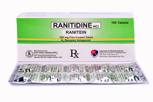 RANITEIN Ranitidine Hydrochloride 300mg Film-Coated Tablet 100's price ...